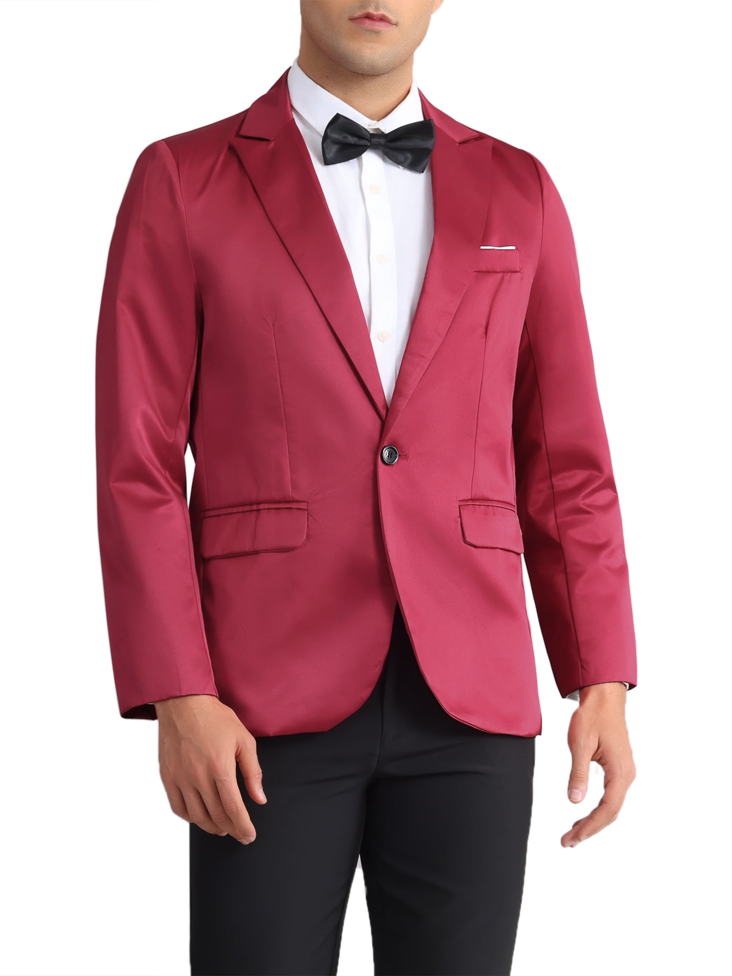 INSPIRE CHIC Prom Blazer for Men's Single Breasted Peak Collar Business ...