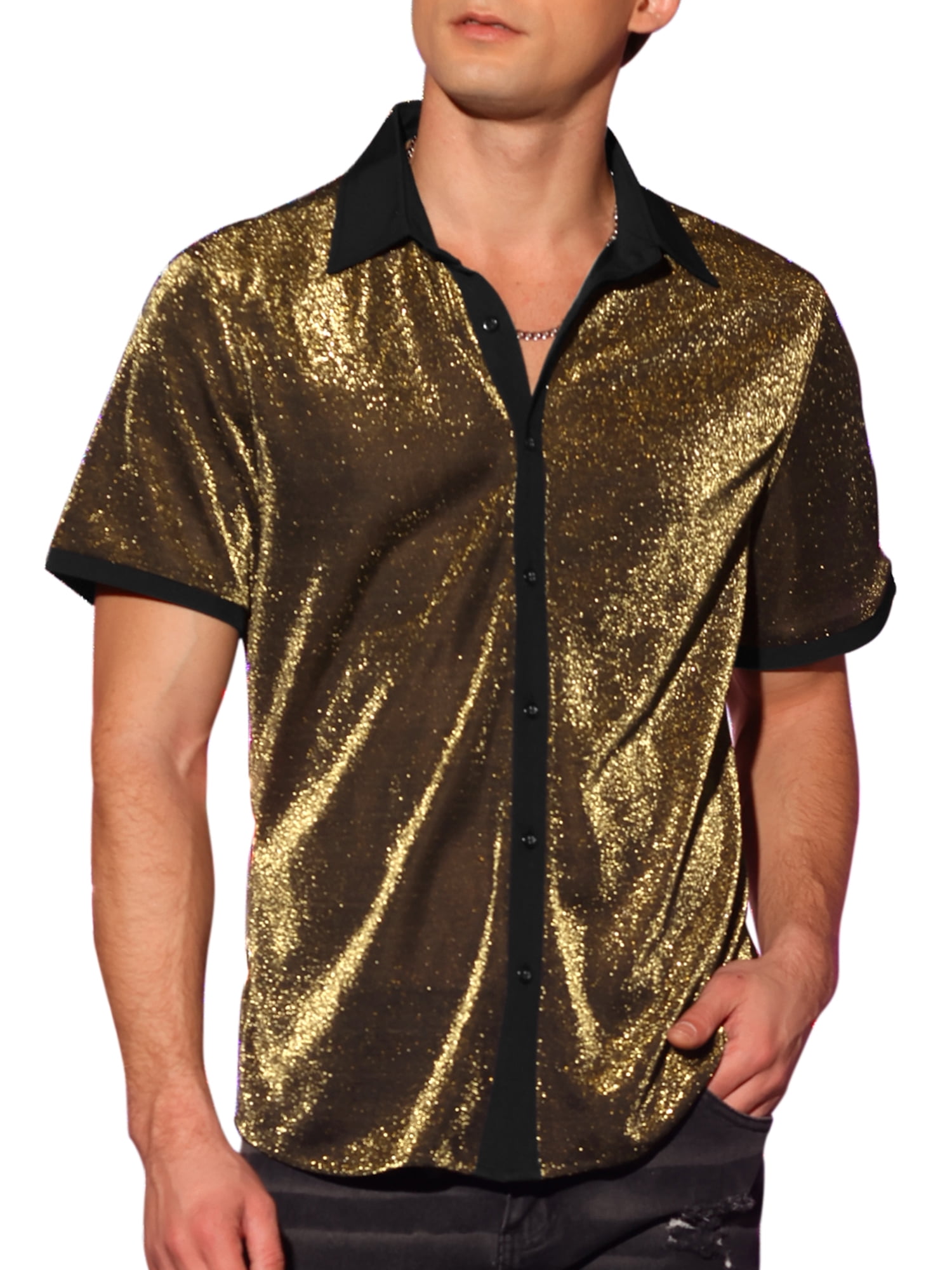 INSPIRE CHIC Sheer Mesh Shirts for Men's See Through Short Sleeves ...