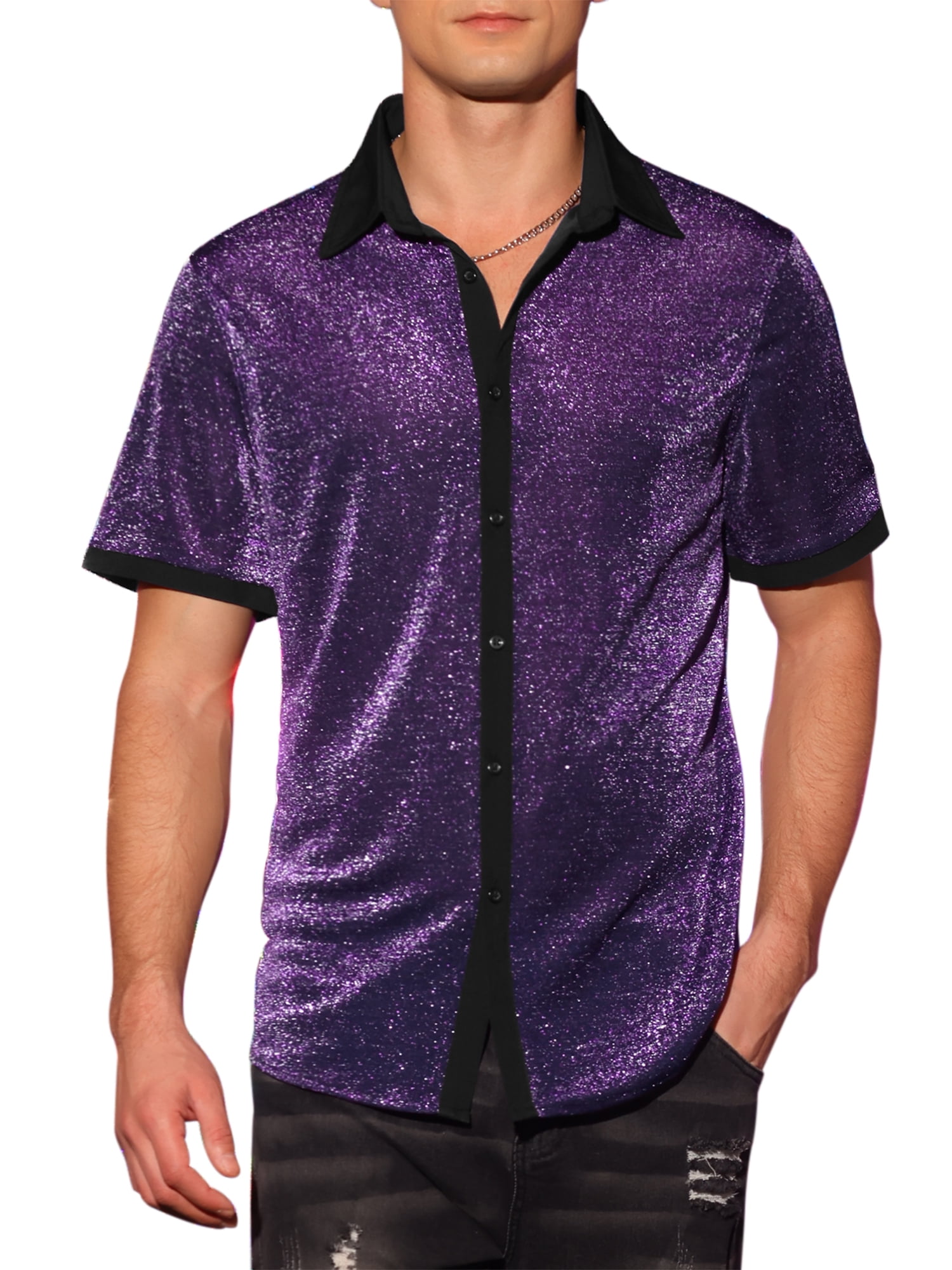 INSPIRE CHIC Sheer Mesh Shirts for Men's See Through Short Sleeves ...