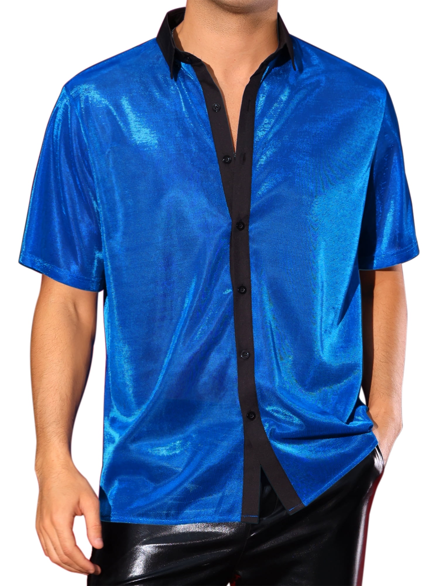 INSPIRE CHIC Sheer Mesh Shirts for Men's See Through Short Sleeves ...