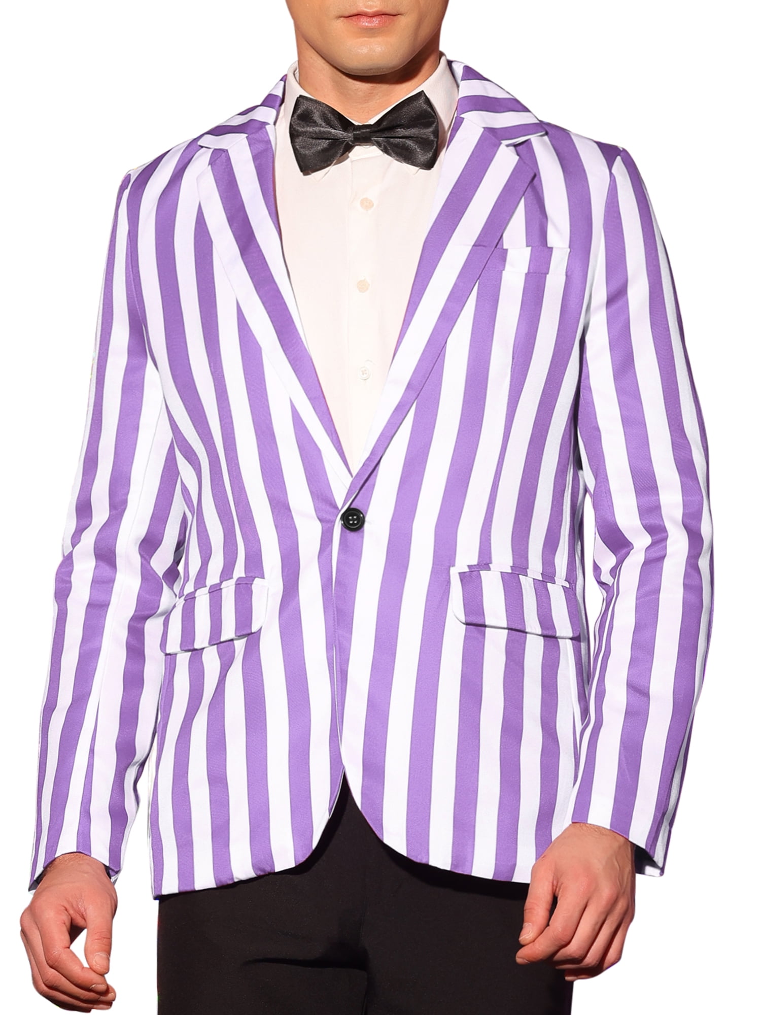 INSPIRE CHIC Striped Blazers for Men's One Button Business Stripes ...