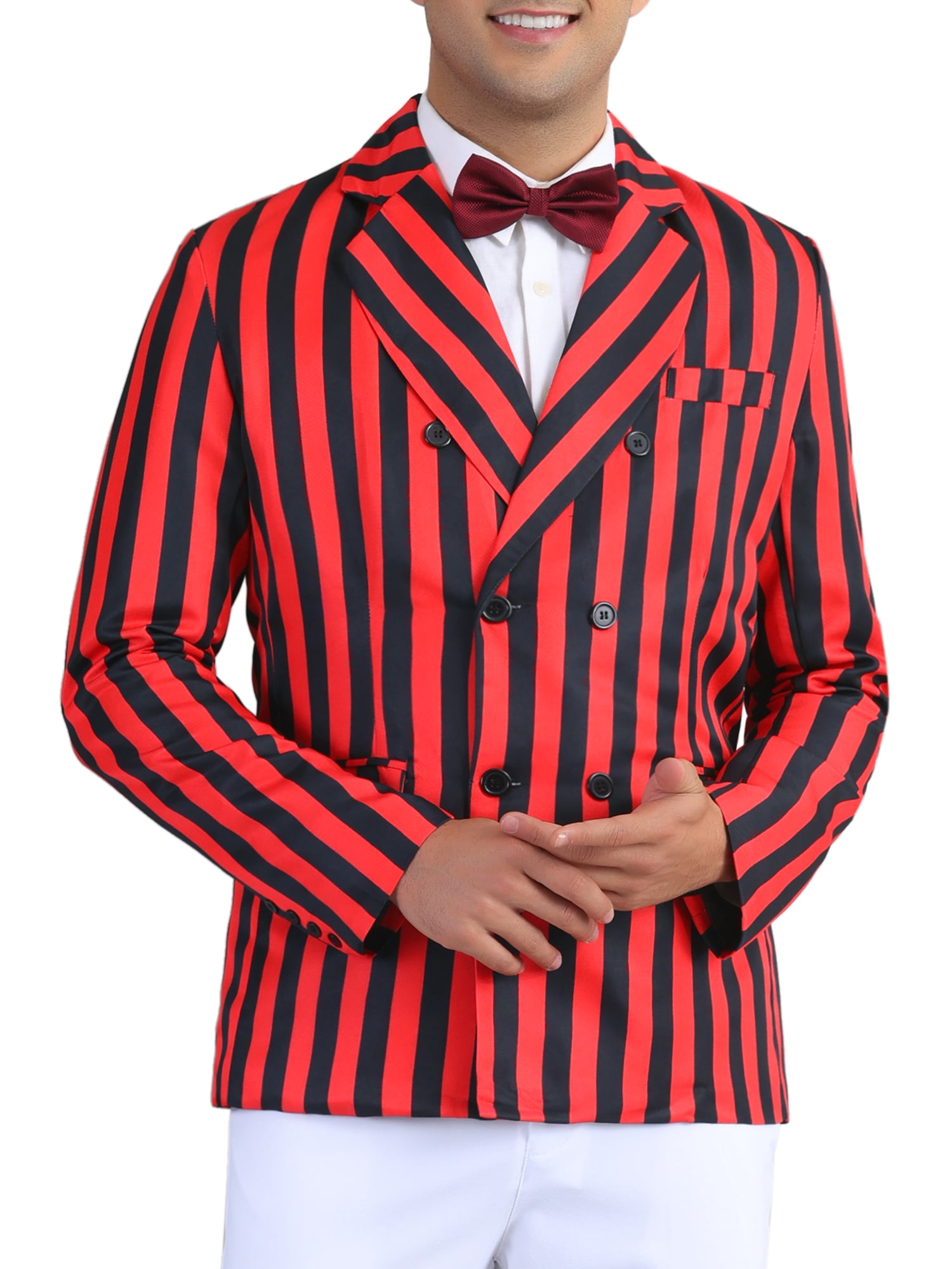 INSPIRE CHIC Striped Blazers for Men's Peak Lapel Sports Coat Double ...
