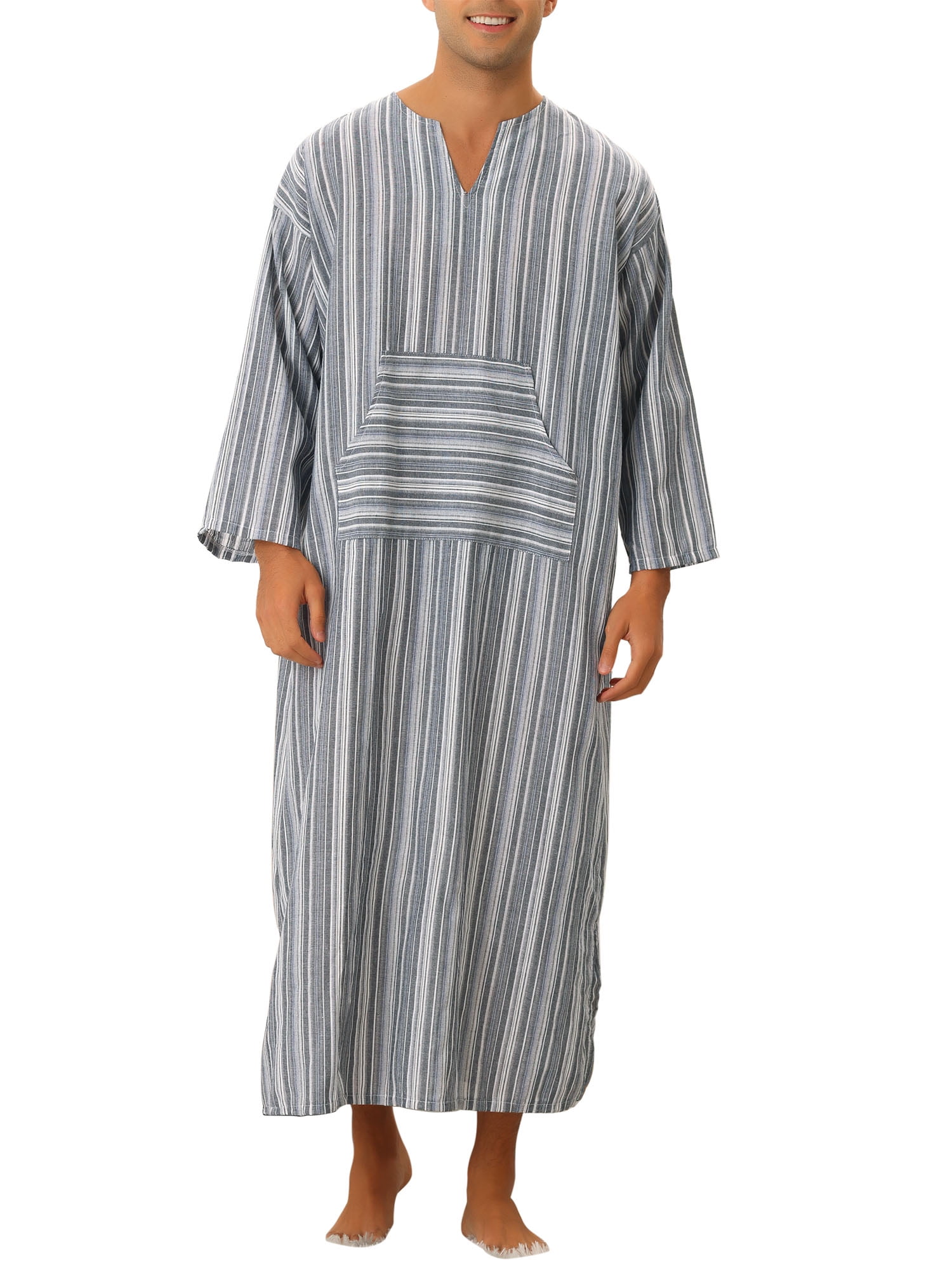 Lars Amadeus Striped Nightwear for Men's Loose Fit Lightweight Pajamas ...
