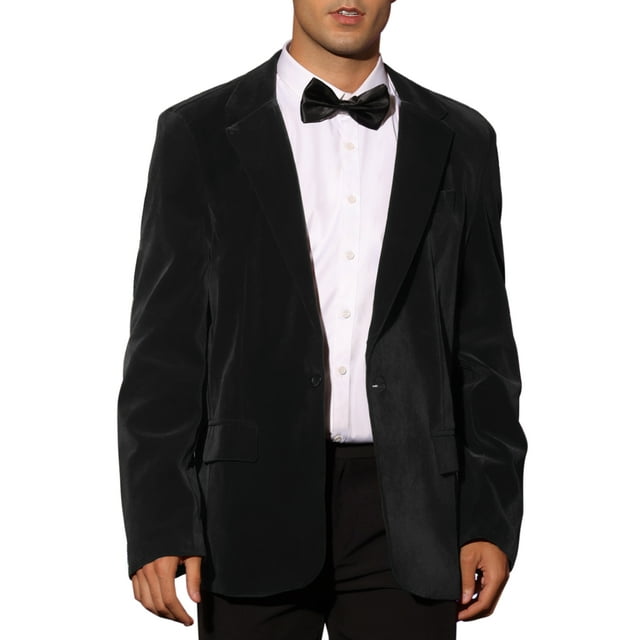 Lars Amadeus Velvet Sports Coats for Men's Notch Lapel Single Breasted ...
