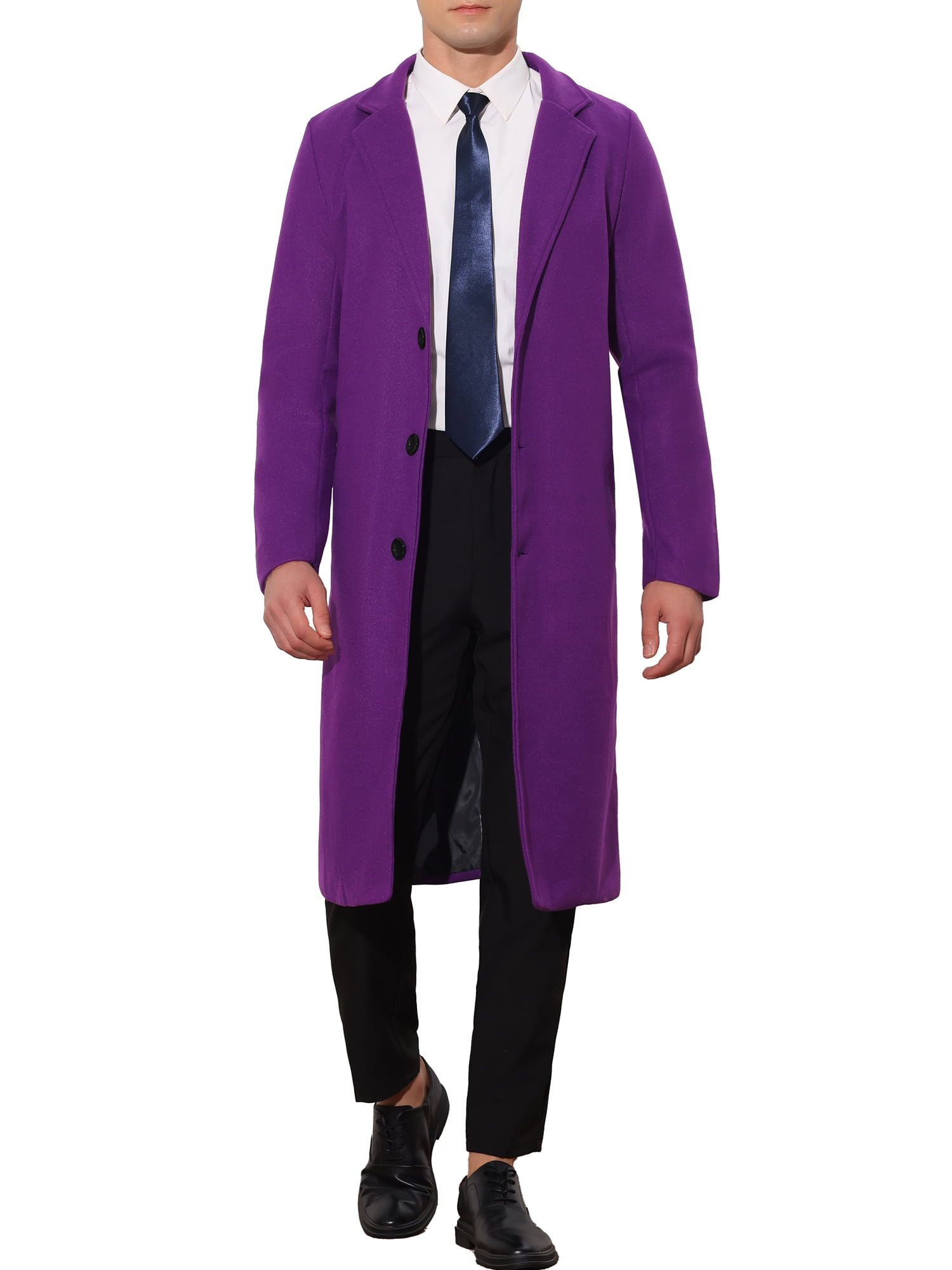 INSPIRE CHIC Winter Overcoat for Men's Single Breasted Notch Lapel ...