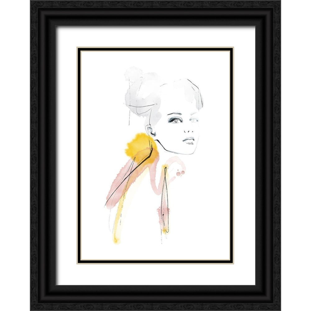 Larsdotter, Lotta 11x14 Black Ornate Wood Framed with Double Matting ...