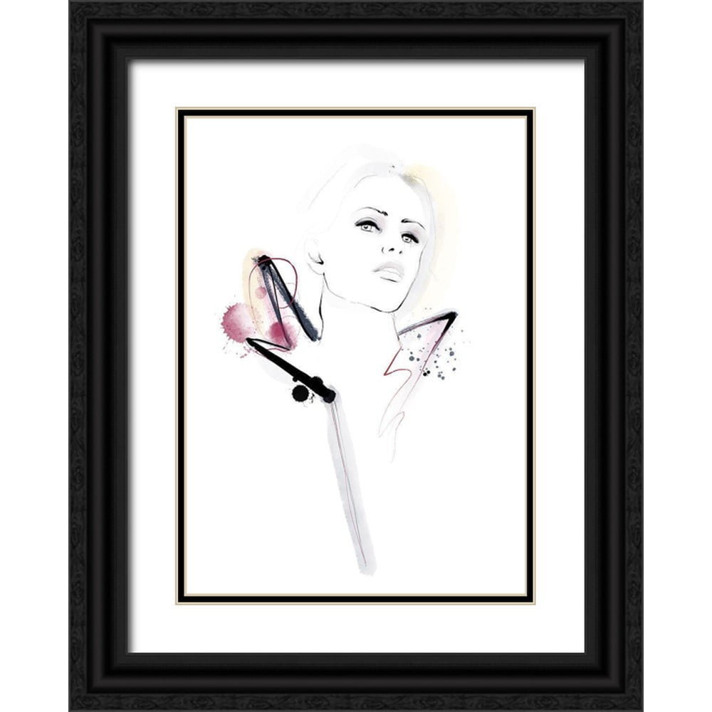 Larsdotter, Lotta 11x14 Black Ornate Wood Framed with Double Matting ...