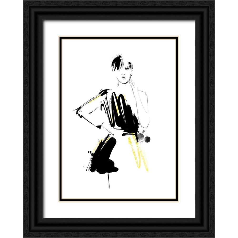 Larsdotter, Lotta 11x14 Black Ornate Wood Framed with Double Matting ...