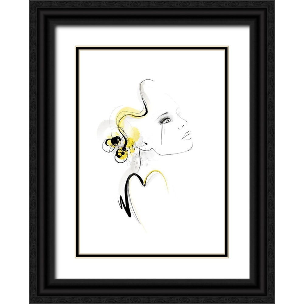 Larsdotter, Lotta 11x14 Black Ornate Wood Framed with Double Matting ...