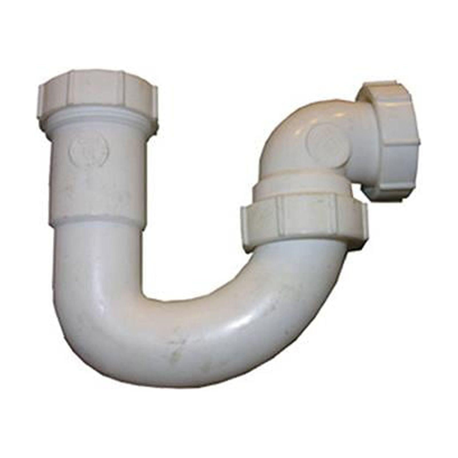 Lasco 03-4229 Lavatory/Kitchen Wall Drain Trap J Bend, White PVC, 1-1/4 ...