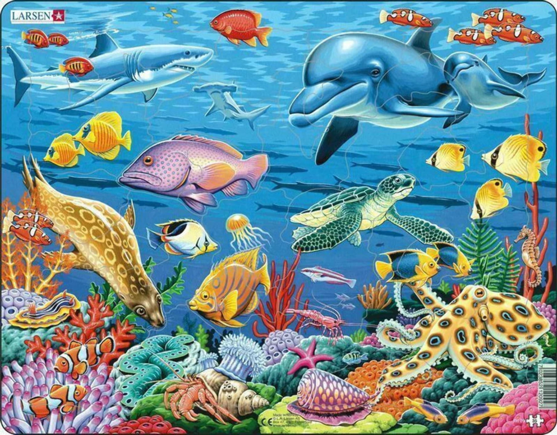 Larsen Puzzles Coral Reef 35 Piece Children's Jigsaw Puzzle - Walmart.com
