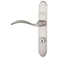 LARSON QuickFit Curved Handle Set, Keyed Deadbolt Lock, Brushed Nickel ...