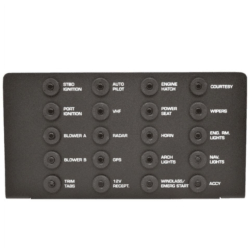 Larson Boat Breaker Panel 2200-3154 | 10 x 5 1/4 Inch Black Aluminum ...