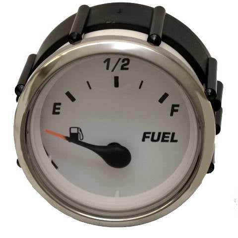 Larson Boat Fuel Gauge 2266-5003 | Faria GP5003A 2 Inch Silver White ...