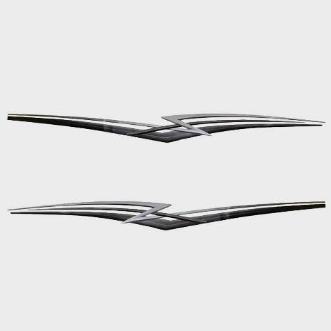 Larson Boat Graphic Decals 05729714 | 97 1/2 Inch Silver (Set of 2 ...