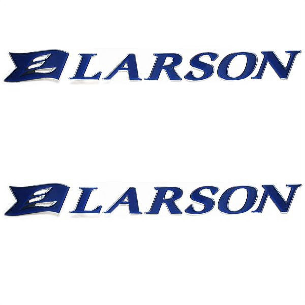 Larson Boat Raised Logo Decals 05727932 | Senza Blue Stickers (Pair ...