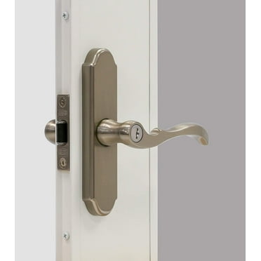 Larson Brushed Nickel Mortise Hardware Kit With Key And Deadbolt For ...