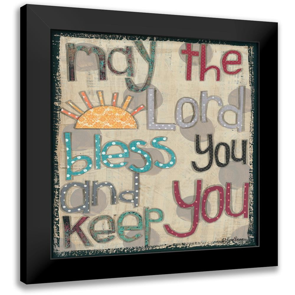 Larson, Lisa 20x20 Black Modern Framed Museum Art Print Titled - Bless You and Keep You ...