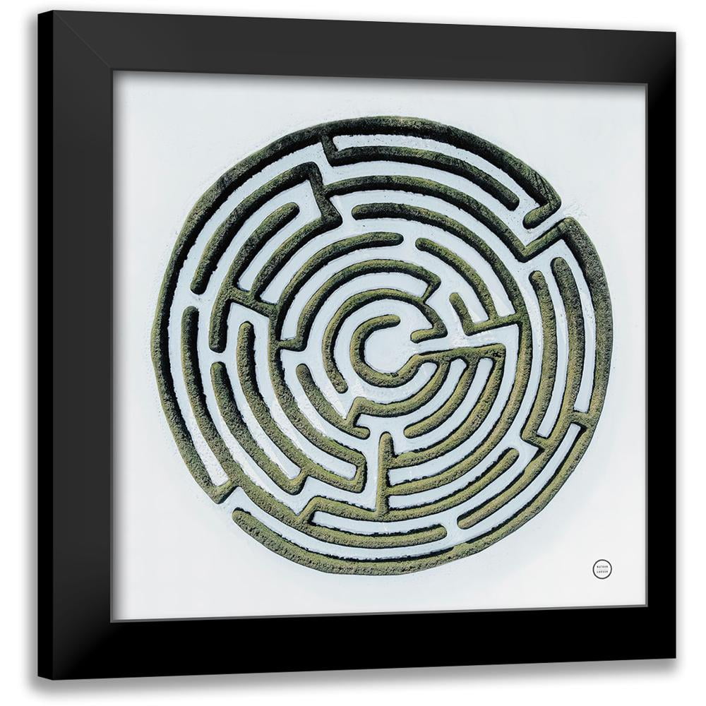 Larson, Nathan 12x12 Black Modern Framed Museum Art Print Titled - Maze ...