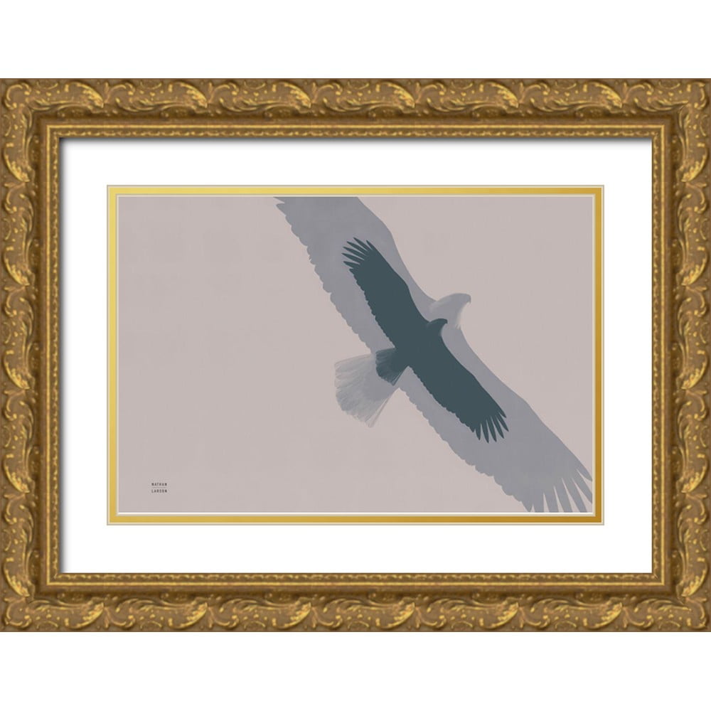 Larson, Nathan 14x11 Gold Ornate Wood Framed with Double Matting Museum ...