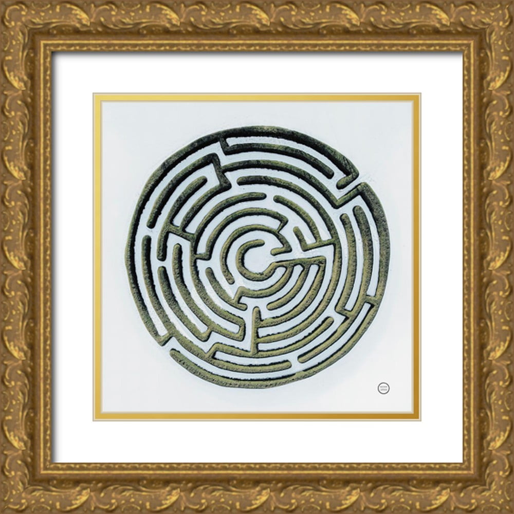 Larson, Nathan 26x26 Gold Ornate Wood Framed with Double Matting Museum Art Print Titled - Maze ...