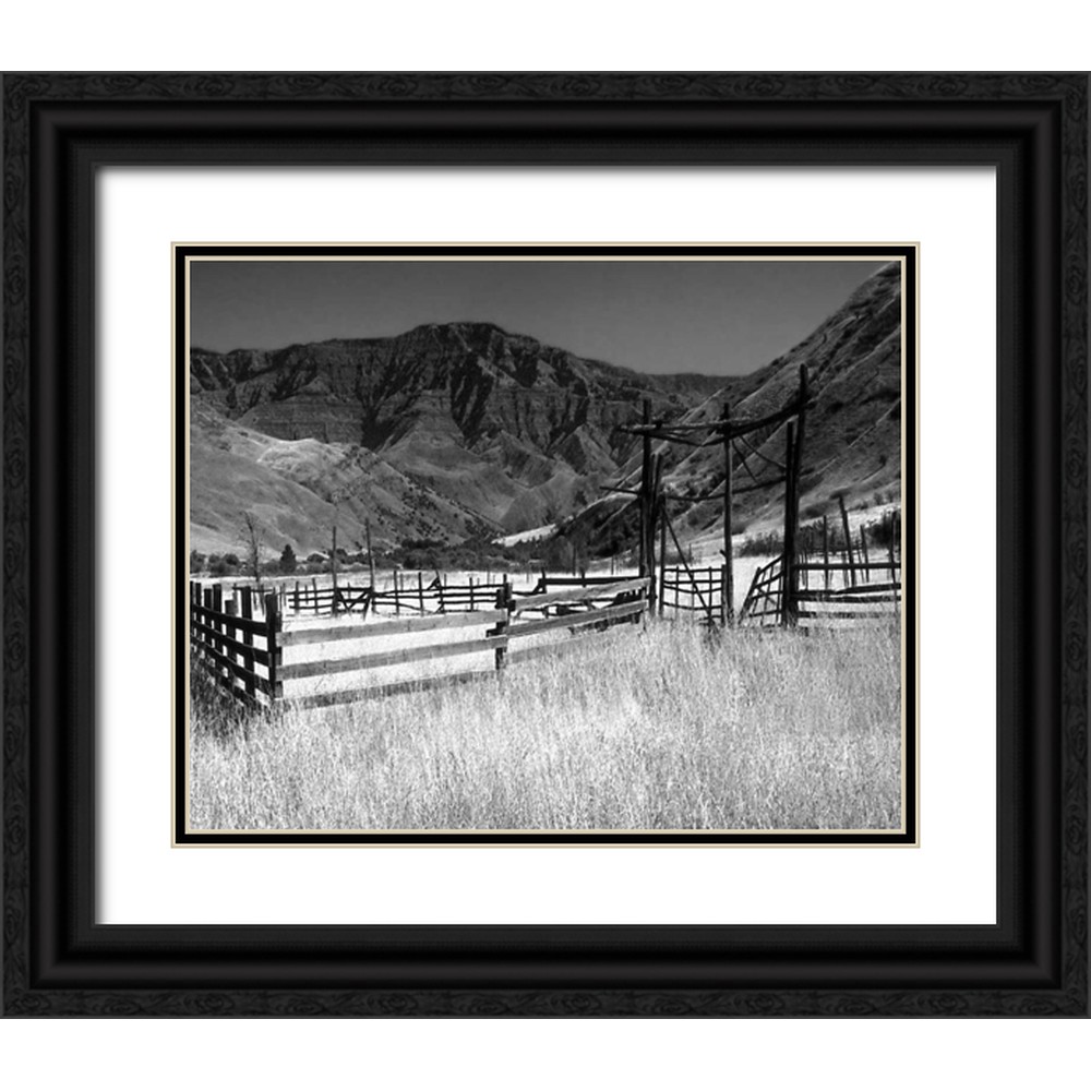 Larson, Scott 14x12 Black Ornate Wood Framed with Double Matting Museum ...