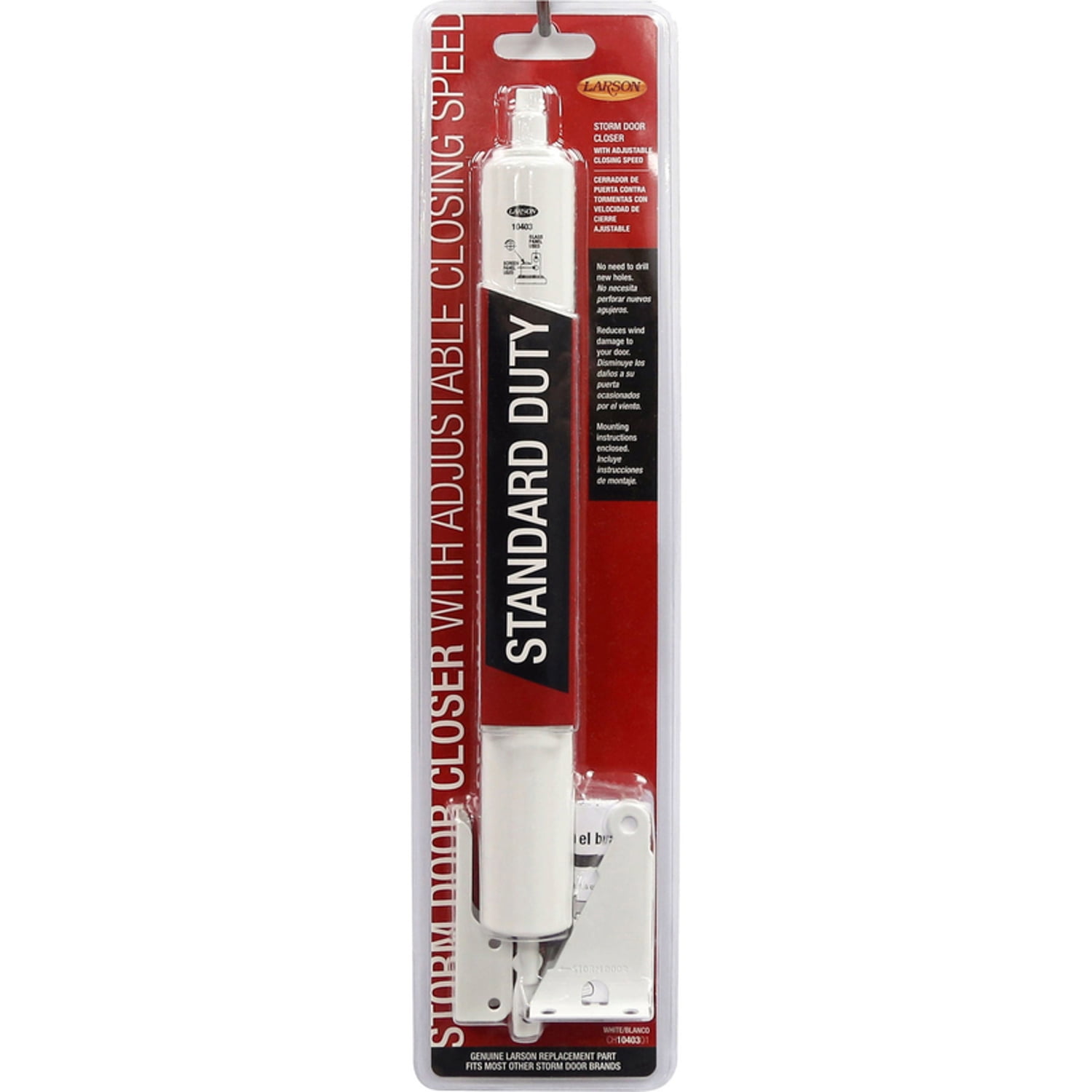 Larson Standard Duty White Single Standard Closer Kit - Walmart.com