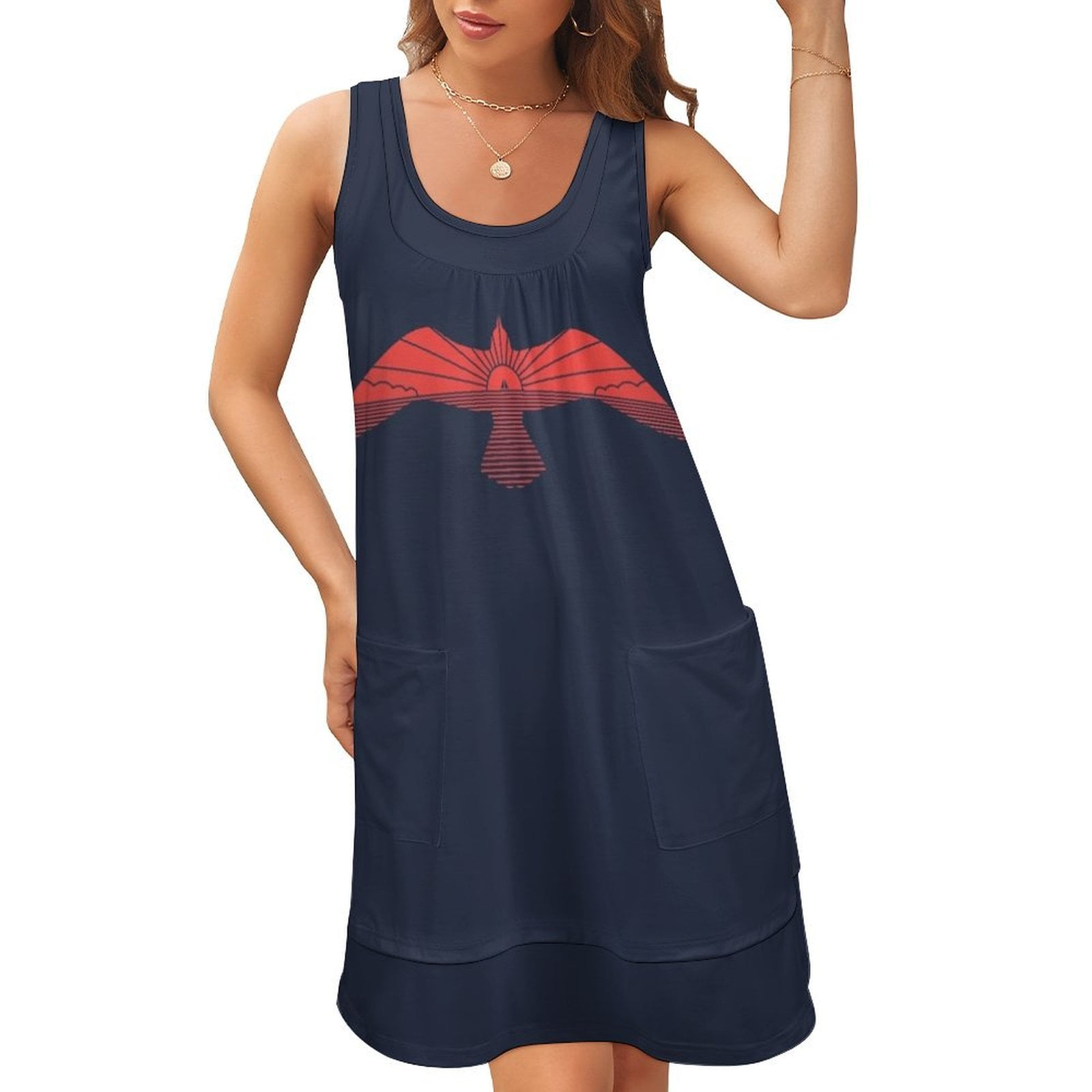 Larus Marinus Sleeveless U-Neck Fake Two Piece Dress fairy dress dresses for official occasions ...