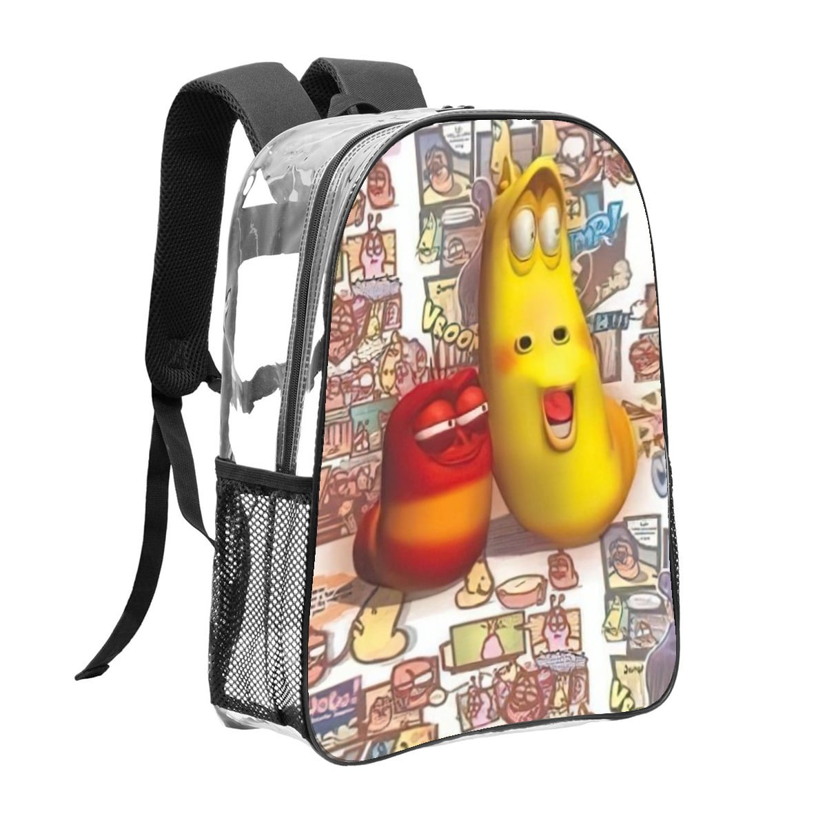 Larva Family Pattern Transparent Backpack Lightweight And fashionable ...