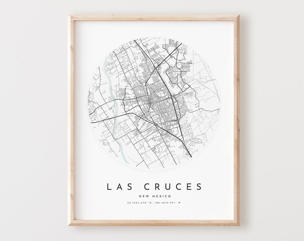Las Cruces Map Print, Las Cruces Map Poster City Wall Art, Nm Road Map ...