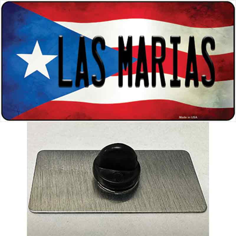 Las Marias Puerto Rico Flag Novelty Metal Hat Pin 1.5" x 0.75" Hat Pin ...