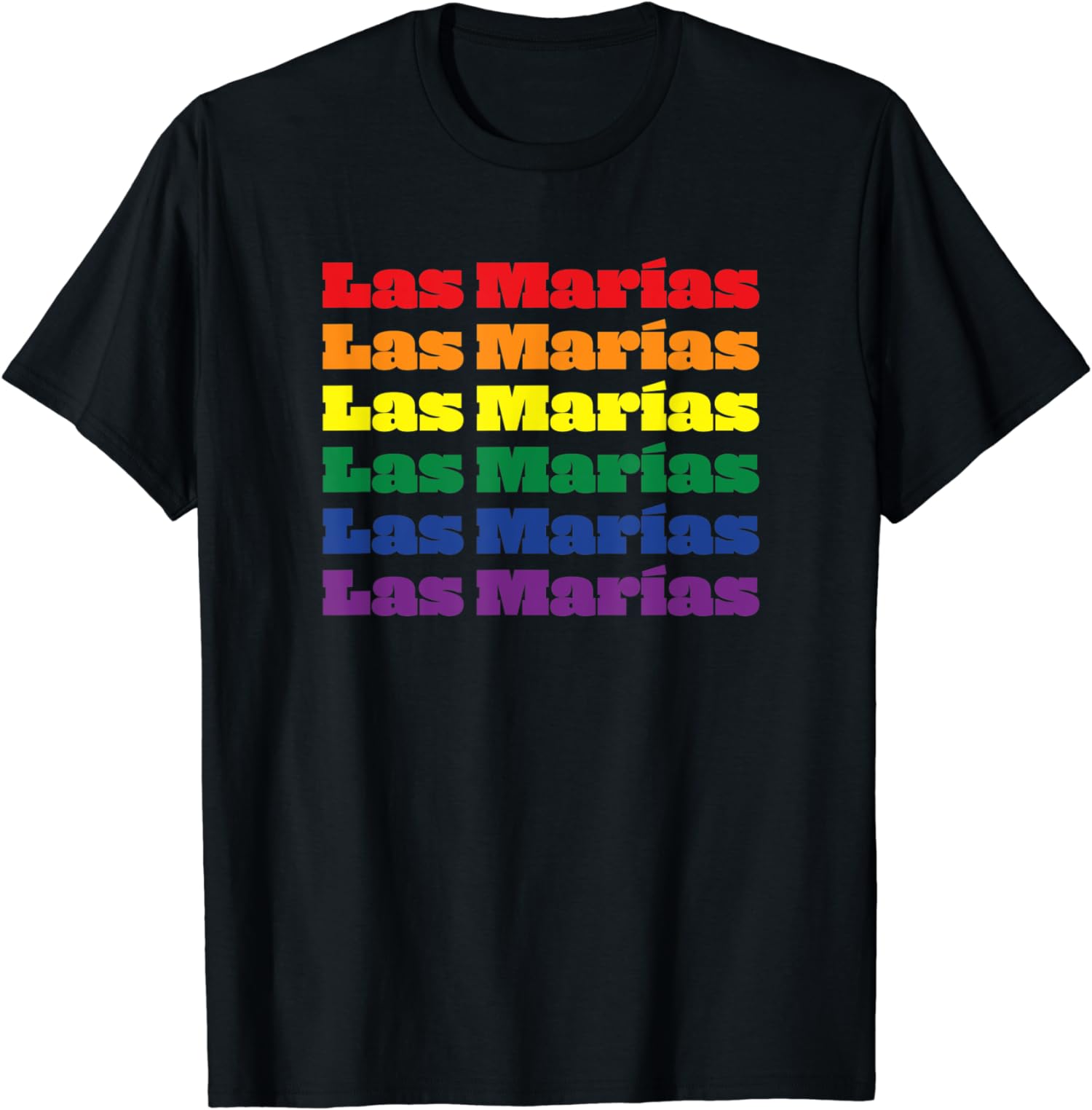 Las Marias Puerto Rico LGBTQ Gay Pride Month Rainbow T-Shirt - Walmart.com