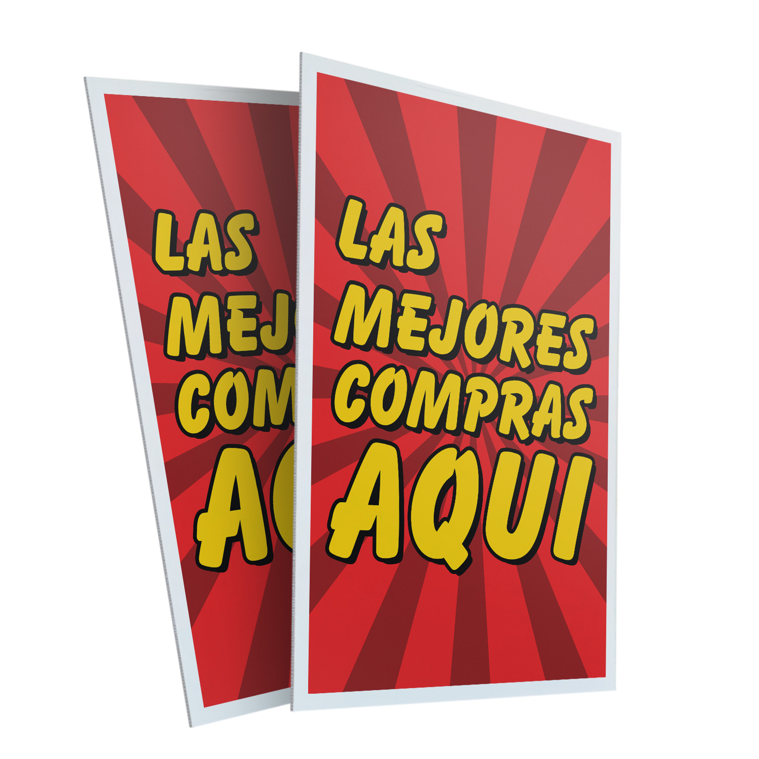 Las Mejores Compras Aqui (2-Pack) 24 Inch x 36 Inch Plastic Signs Sign ...