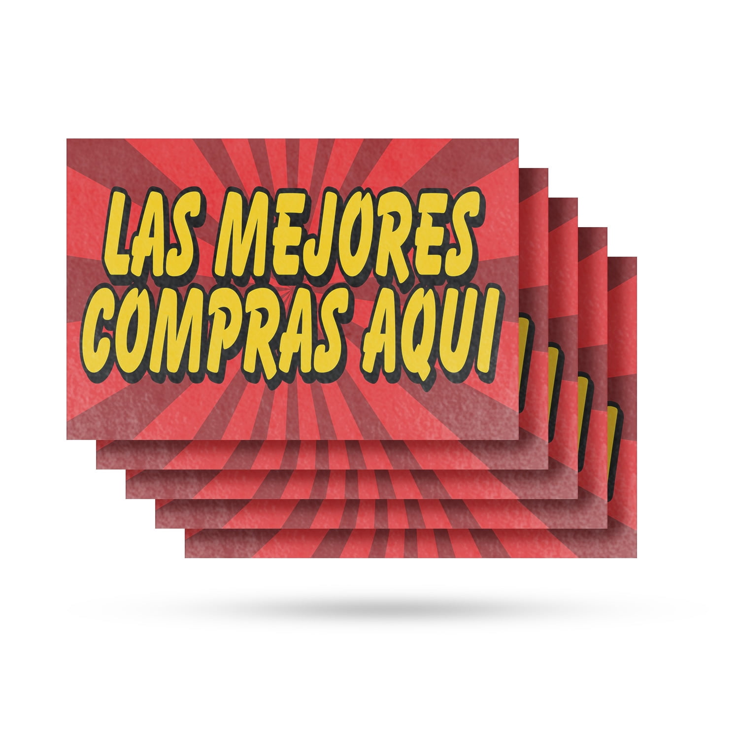 Las Mejores Compras Aqui Vinyl Decal 5 Pack of 24 Inch x 36 Inch ...