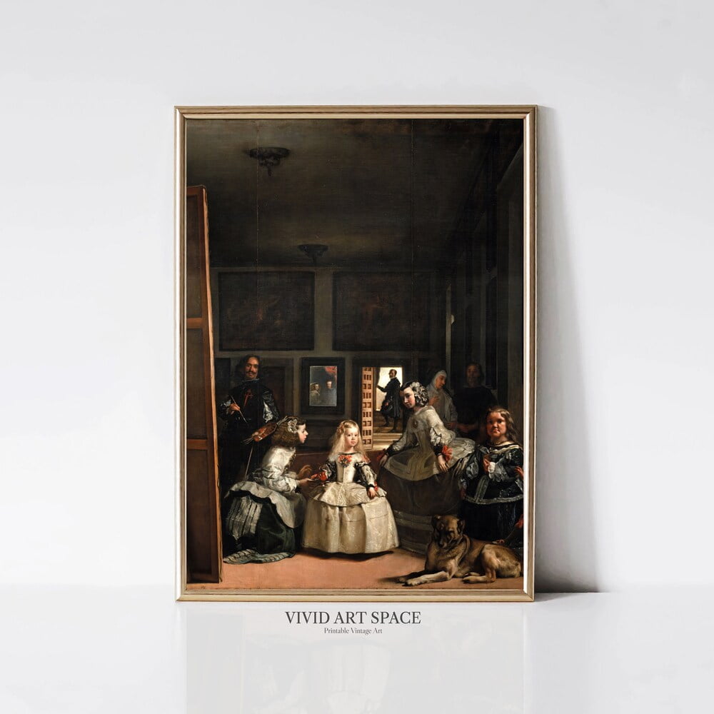 Las Meninas (The Ladies-In-Waiting) By Diego Velazquez, Print Famous ...