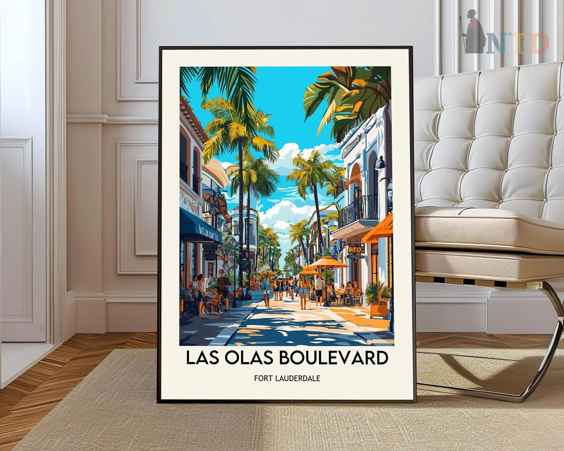 Las Olas Boulevard Poster, Las Olas Boulevardlas Olas Boulevard Print ...