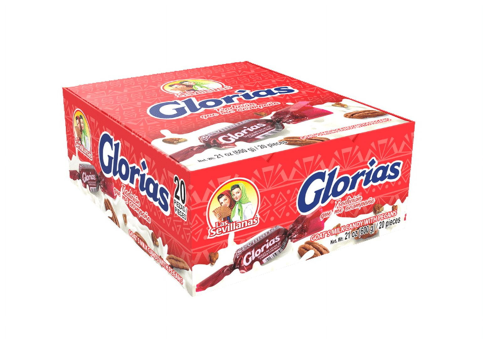 Mexican Las Sevillanas Glorias Goat Milk Candy with Pecans Display (20 ...