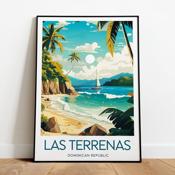 Las Terrenas Travel Print - Dominican Republic Poster Las Terrenas ...