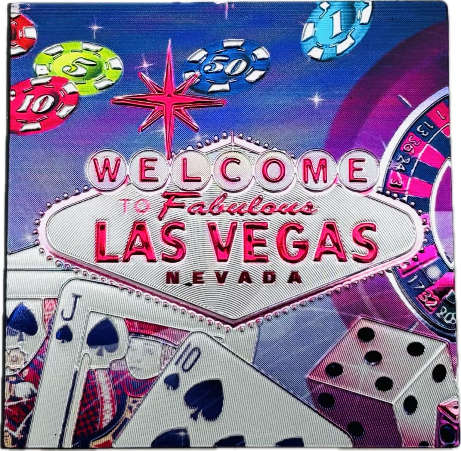 Las Vegas 2x2 Multi-Foil Las Vegas Sign Magnets - Walmart.com