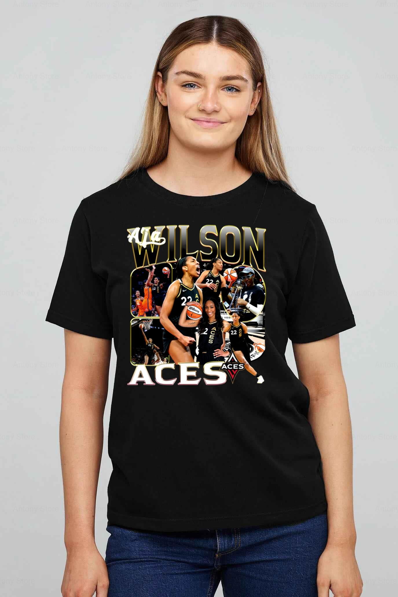 Las Vegas Aces Back-to-Back Champions A'ja Wilson T-shirt up to size ...