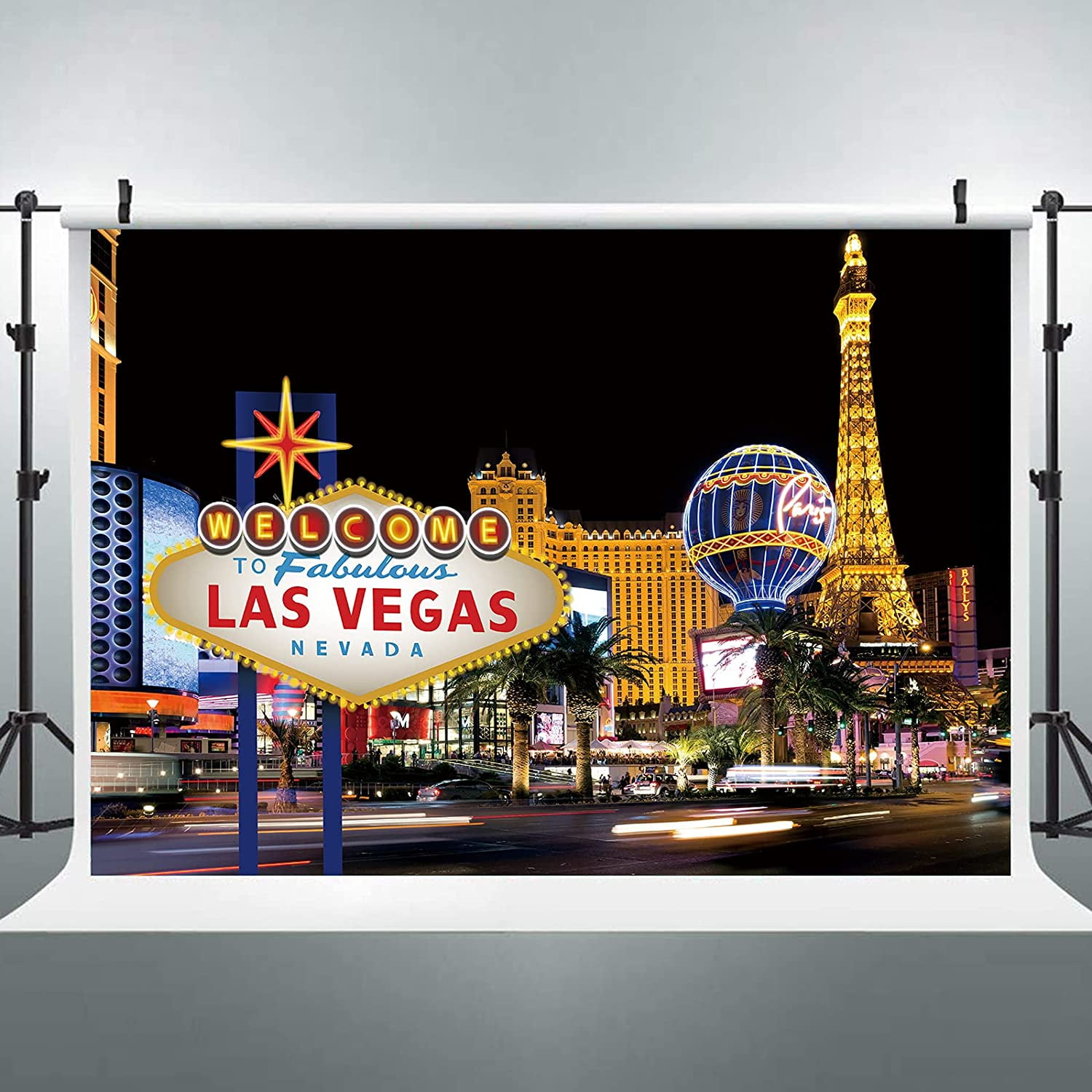 Las Vegas Banner Party Decorations Theme Photo Backdrop Polyester ...