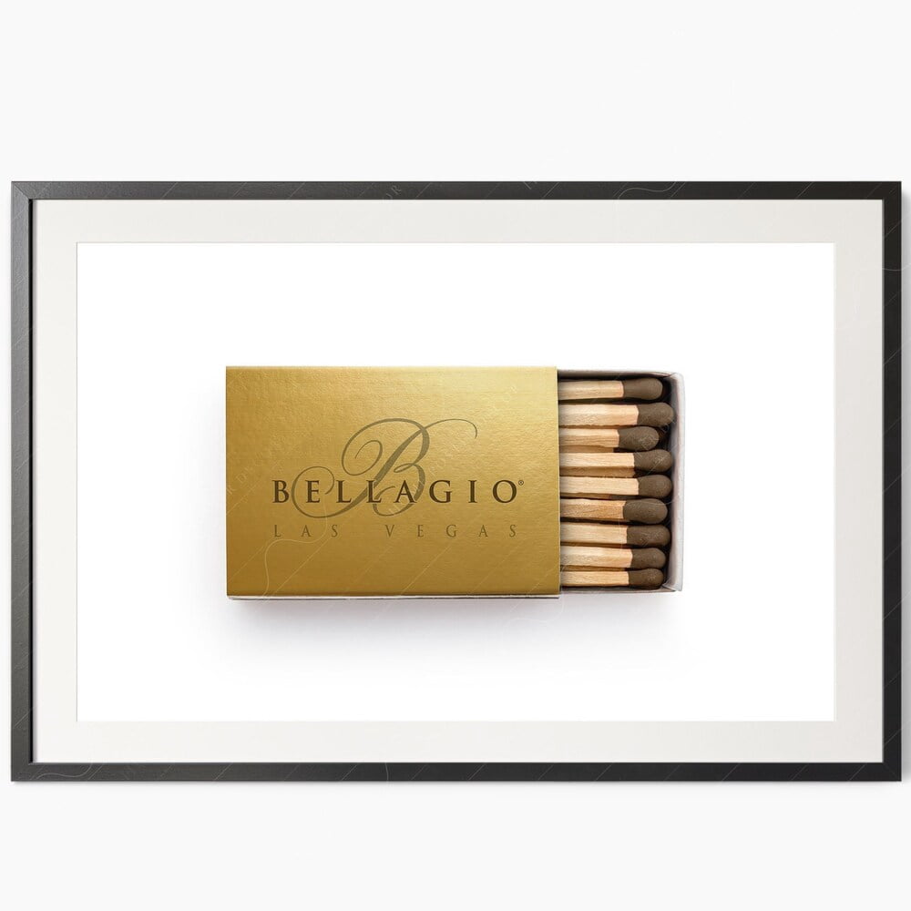 Las Vegas Bellagio Resort Casino Luxurious Spot Matchbox Print Iconic ...