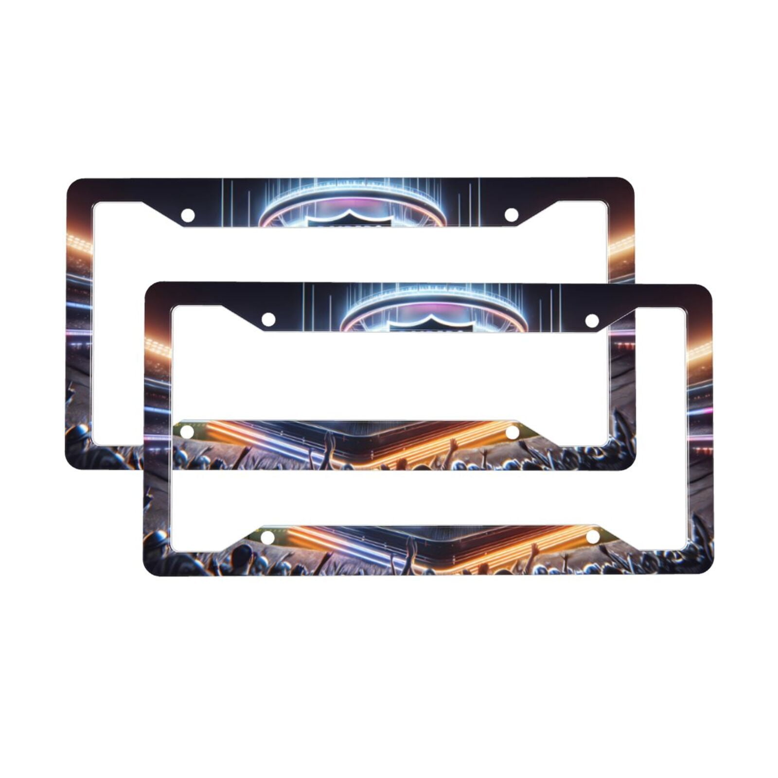 Las_Vegas Custom 4-Hole Football License Plate Frame (Set of 2 ...