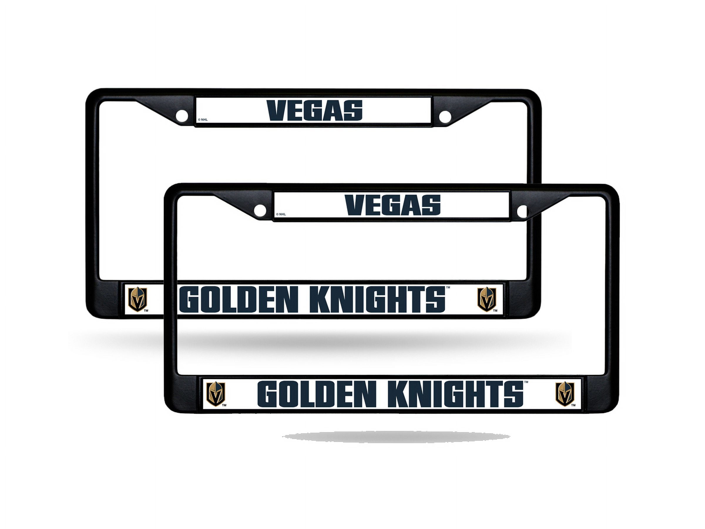 Las Vegas Hockey Golden Knights Black Metal License Plate Frame - Set ...