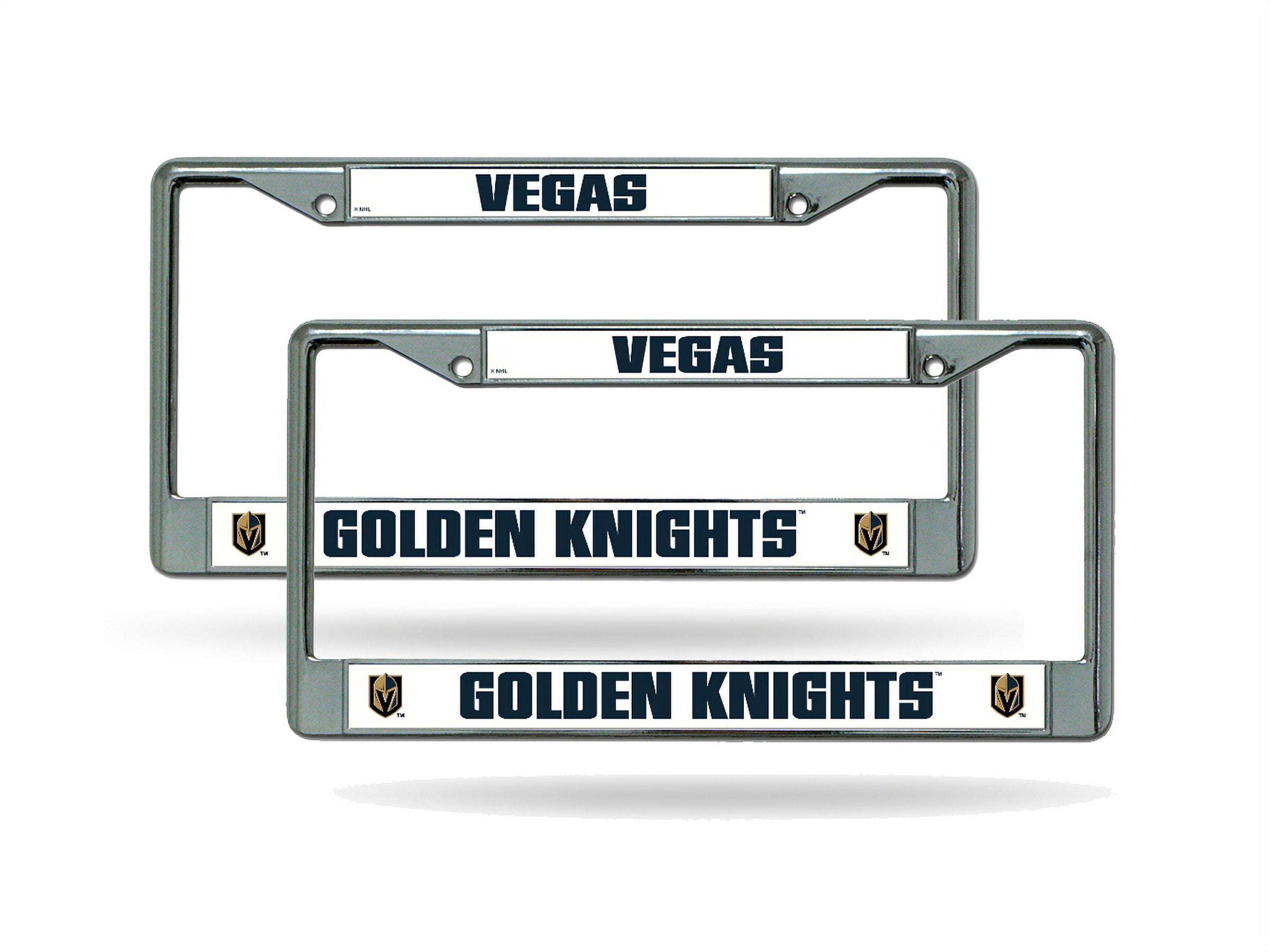 Las Vegas Hockey Golden Knights Chrome Metal License Plate Frame Set of ...