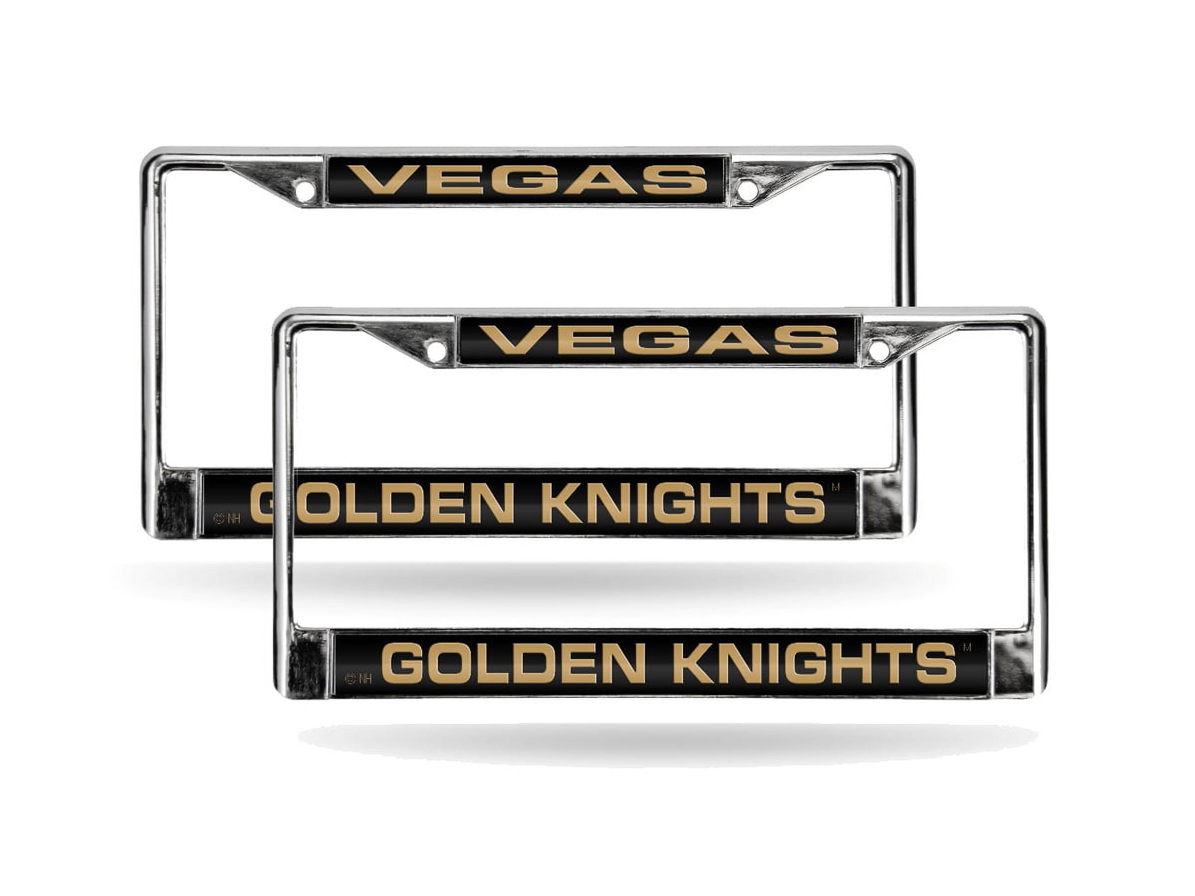 Las Vegas Hockey Golden Knights Chrome Metal (Set of 2) Laser License ...