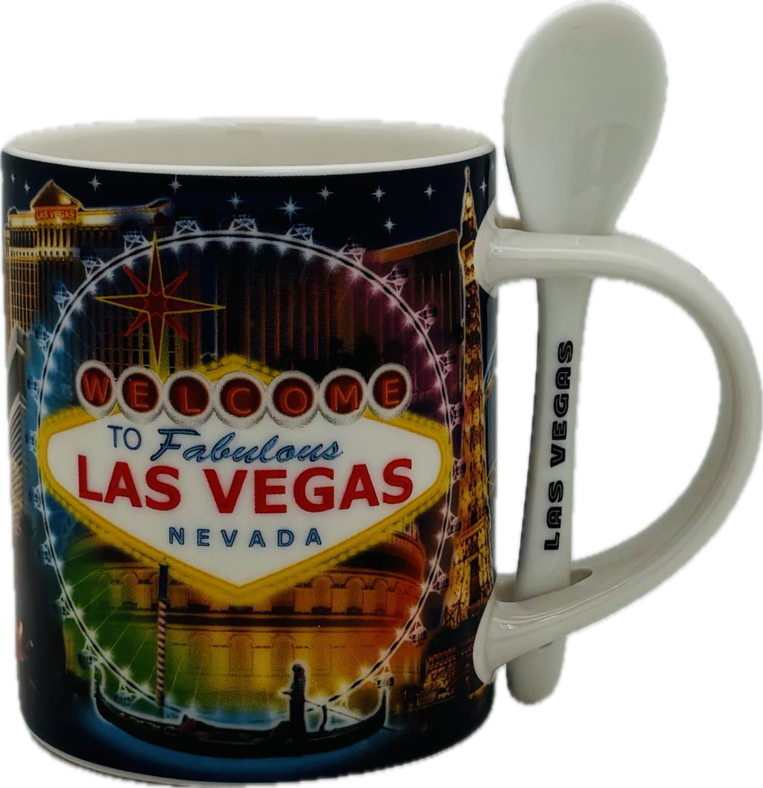 Las Vegas Landmark Mug with Spoon 12 fl oz - Walmart.com