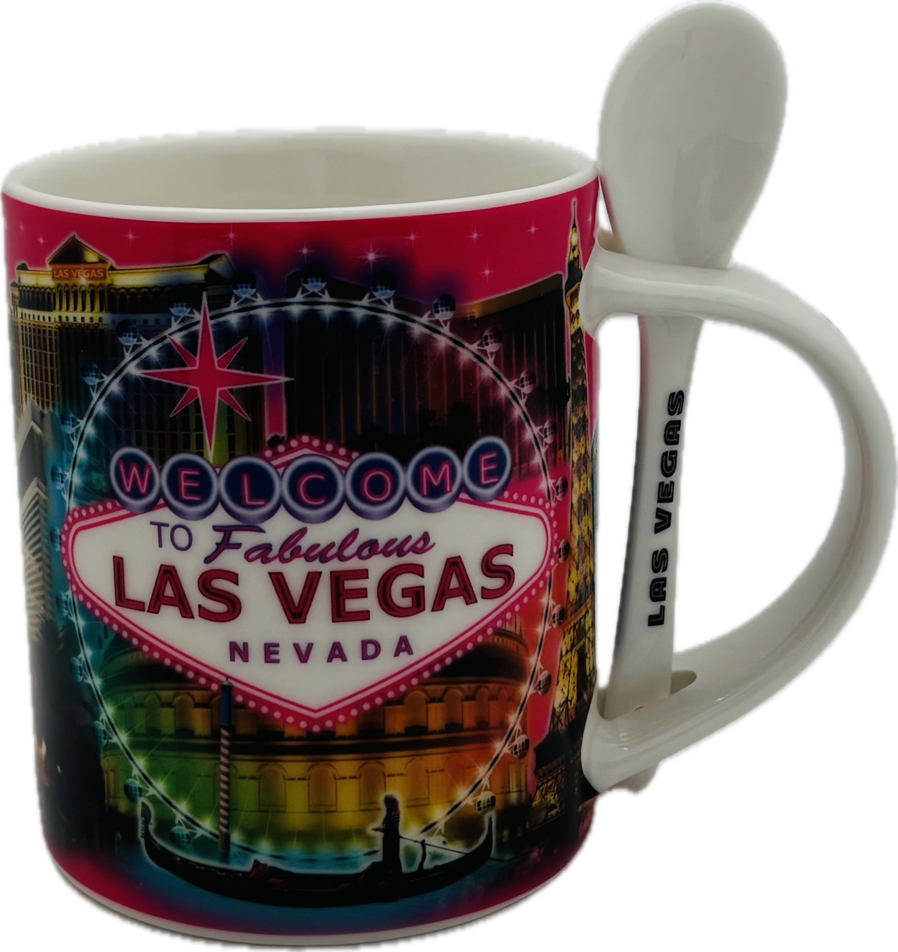 Las Vegas Landmark Mug with Spoon 12 fl oz - Walmart.com