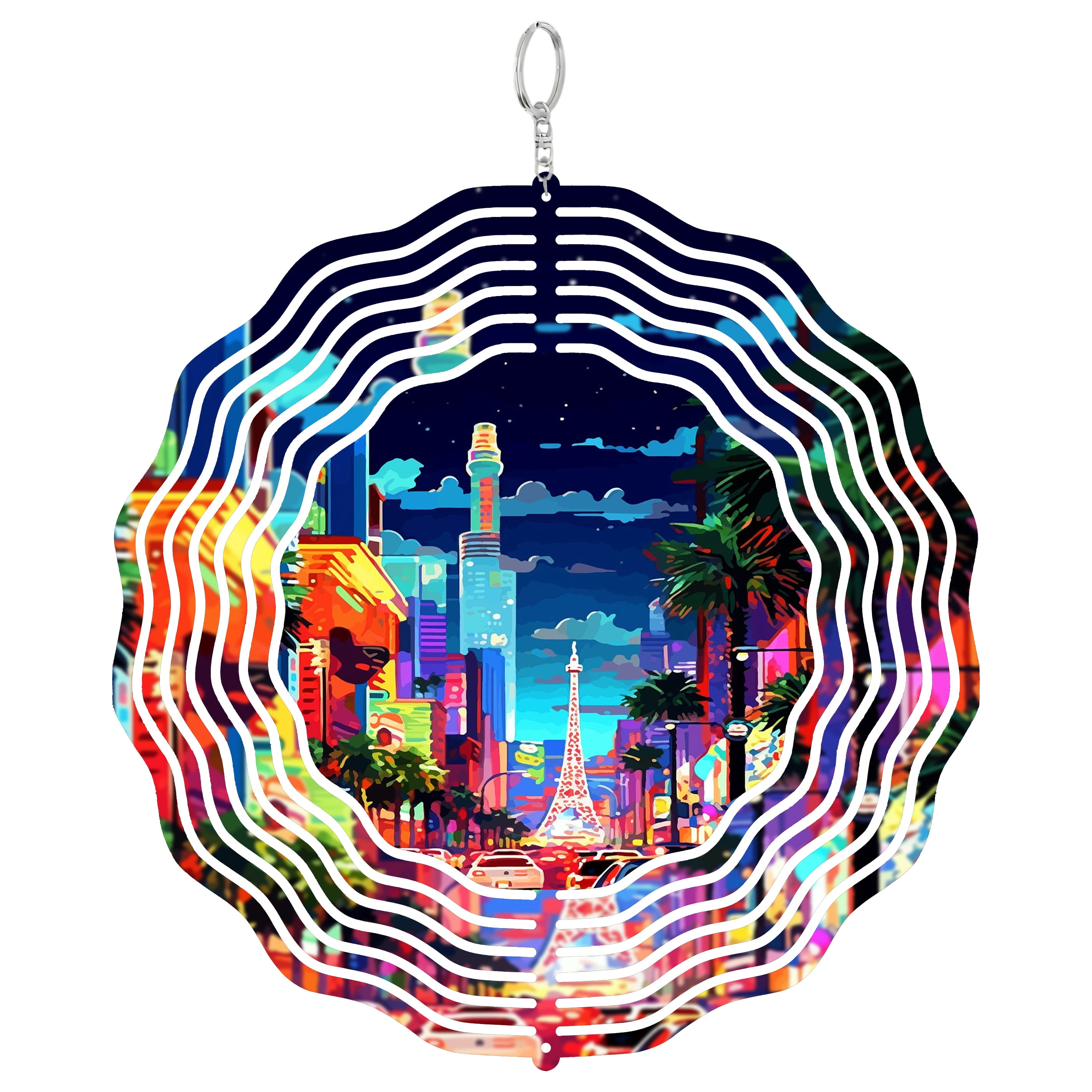 Las Vegas Neon City 3D Wind Spinner Kinetic Yard Art Hanging - Walmart.com