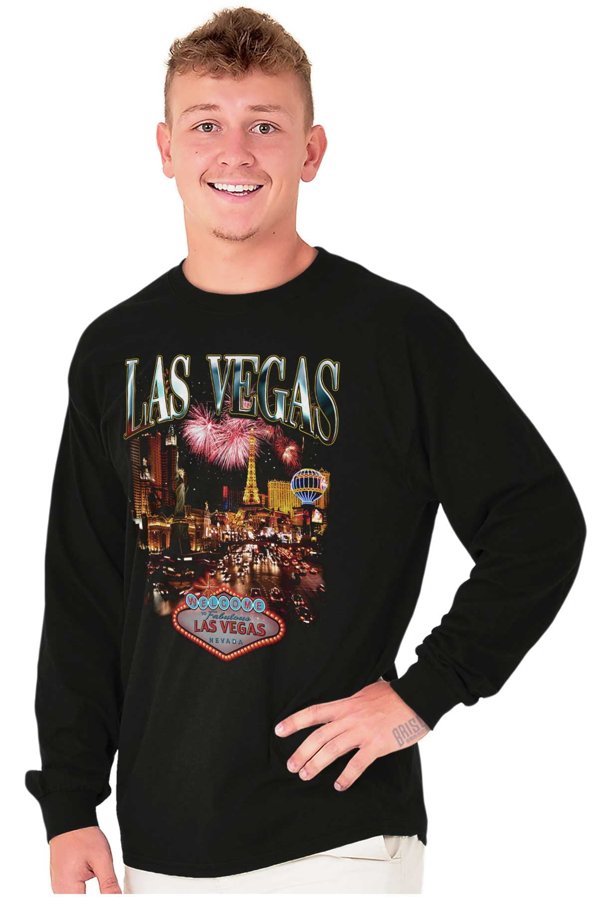 Las Vegas Nevada Casino Fireworks Long Sleeve TShirt Men Women Brisco ...